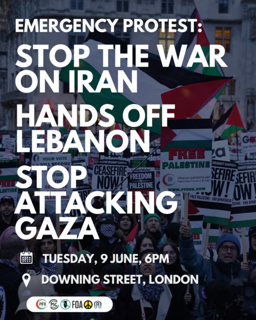 EMERGENCY PROTEST: Stop the war on Iran - Hands off Lebanon - Stop ...