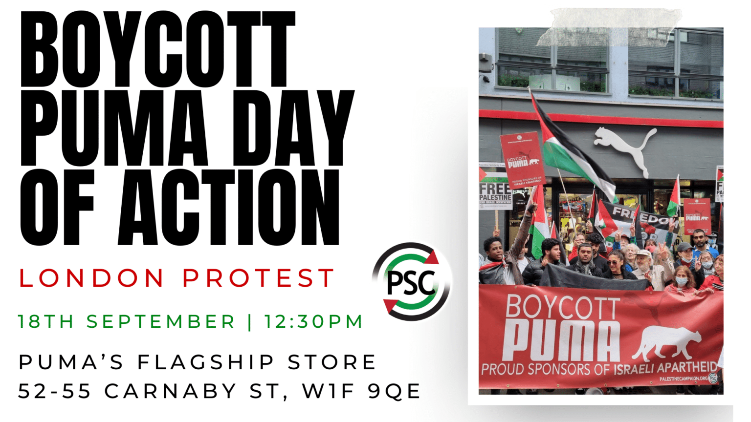 Boycott Puma Day of Action (1) - Palestine Solidarity Campaign