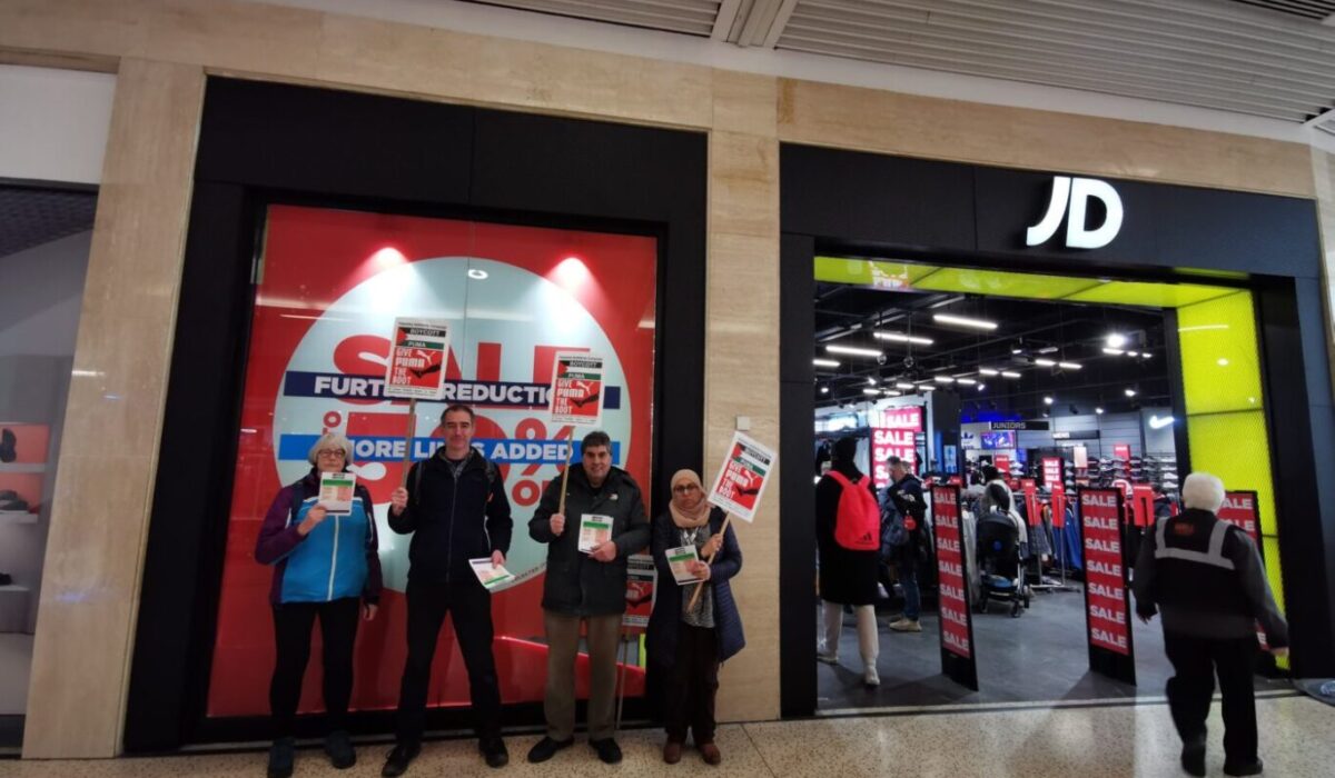 Dozens of #BoycottPUMA protests take place across Britain - Palestine ...