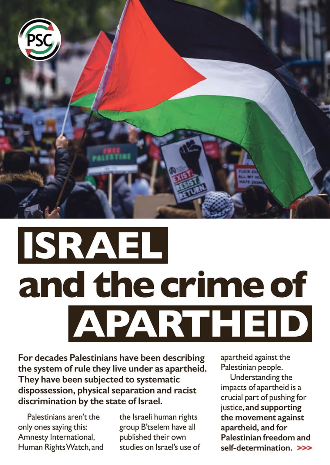 Leaflets, Flyers, Reports & Action Cards - Palestine Solidarity Campaign