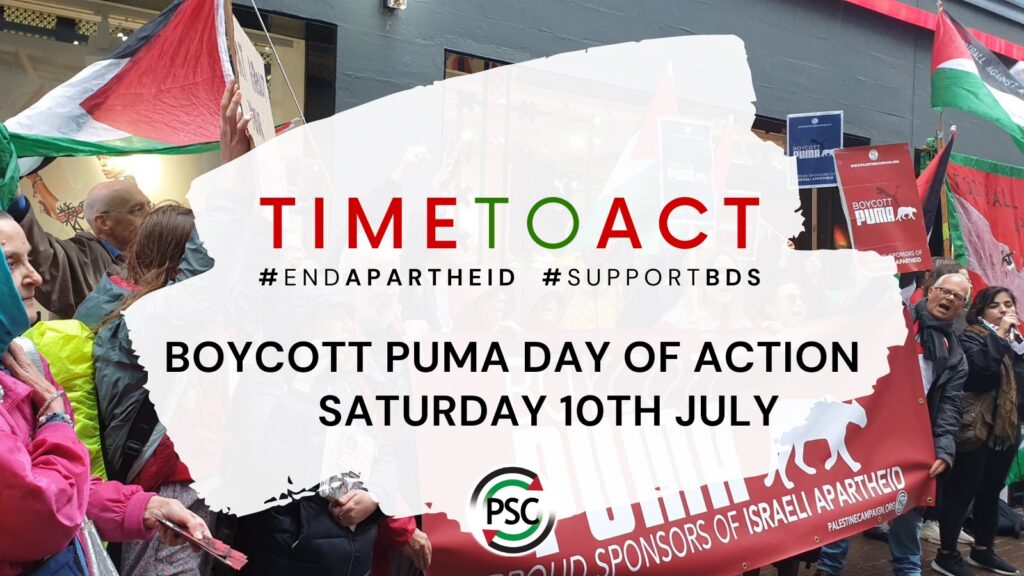 Boycott Puma Day of Action: 10th July - Palestine Solidarity Campaign
