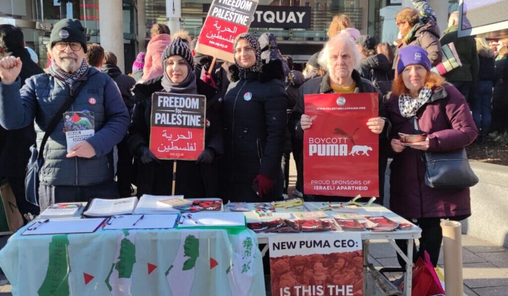 Dozens of #BoycottPUMA protests take place across Britain - Palestine ...