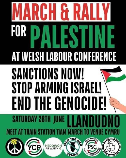 March for Palestine at Welsh Labour Conference - Palestine Solidarity ...